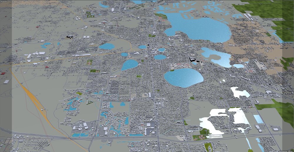 Lakeland Florida Usa 30km Modelo 3D - Baixar Cidade no 3DModels.org