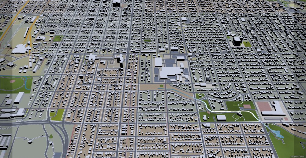 Lincoln Nebraska Usa 35km 3D model - Download City on 3DModels.org