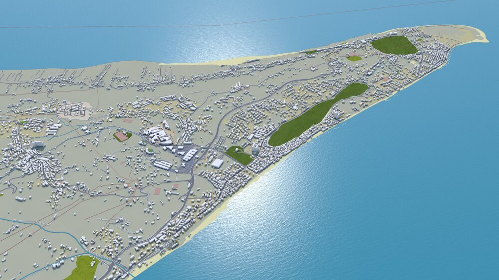 Messina Italy 150km AI 3D model - Download City on 3DModels.org