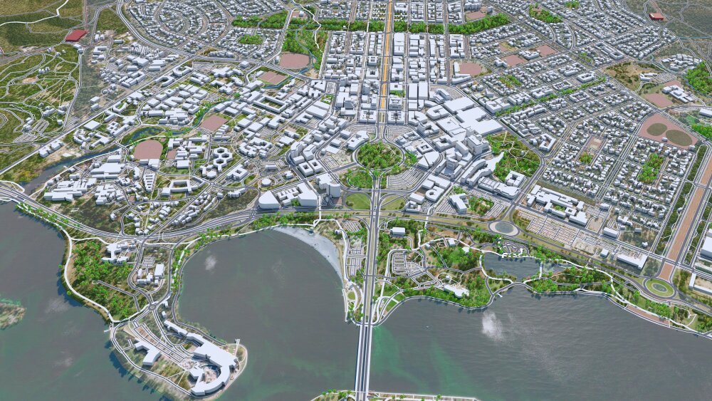 Canberra City Australia 3D model - Download City on 3DModels.org