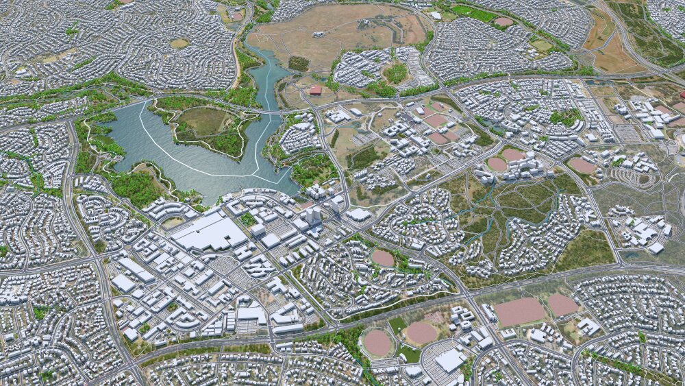 Canberra City Australia 3D model - Download City on 3DModels.org