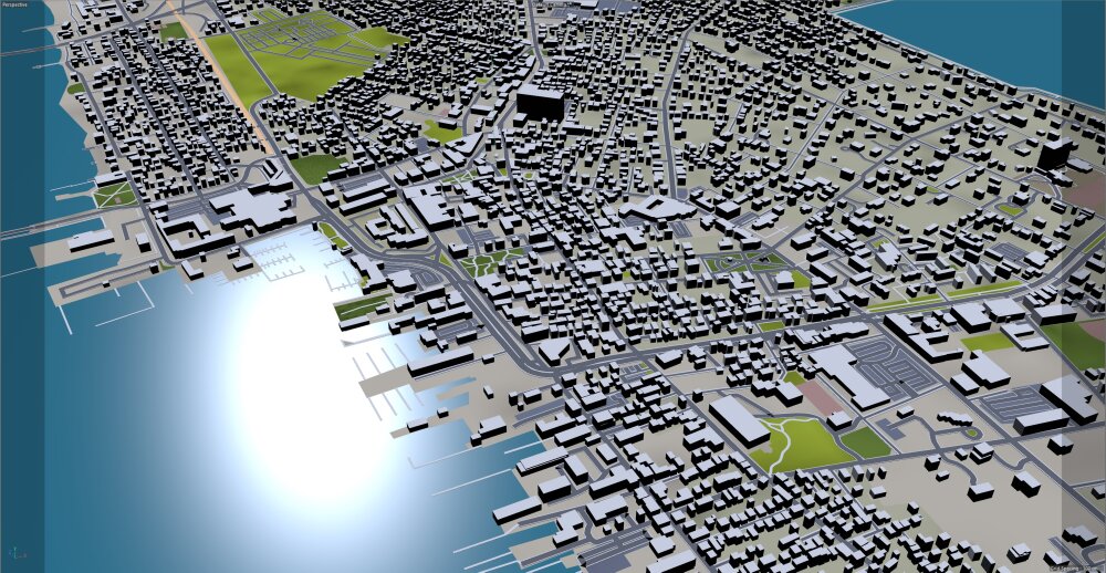 Newport Rhode Island Usa 20km 3D model - Download City on 3DModels.org