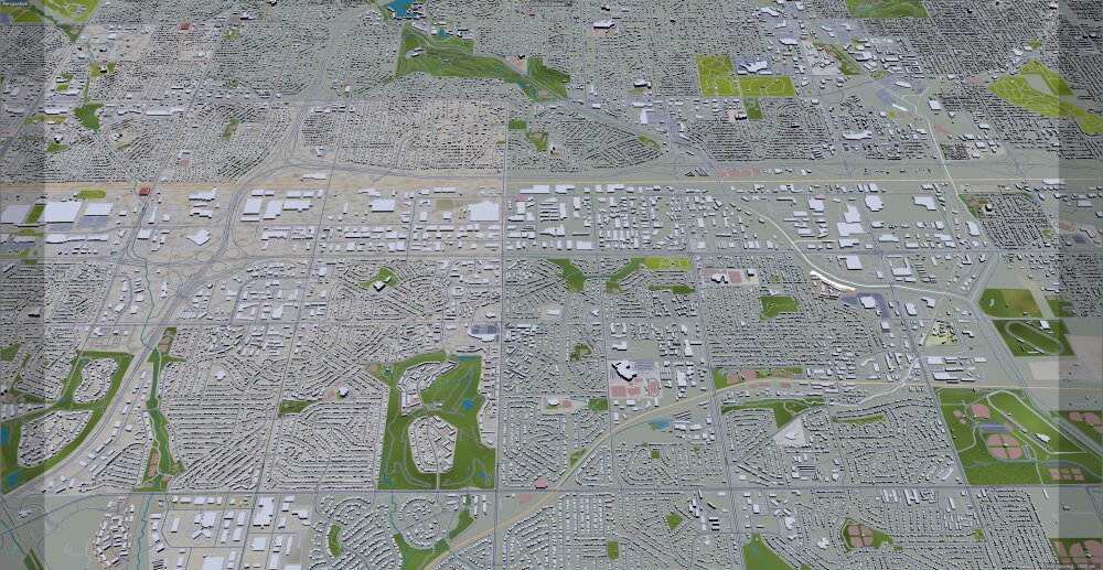 Omaha City Nebraska Usa 75Km 3D model - Download City on 3DModels.org