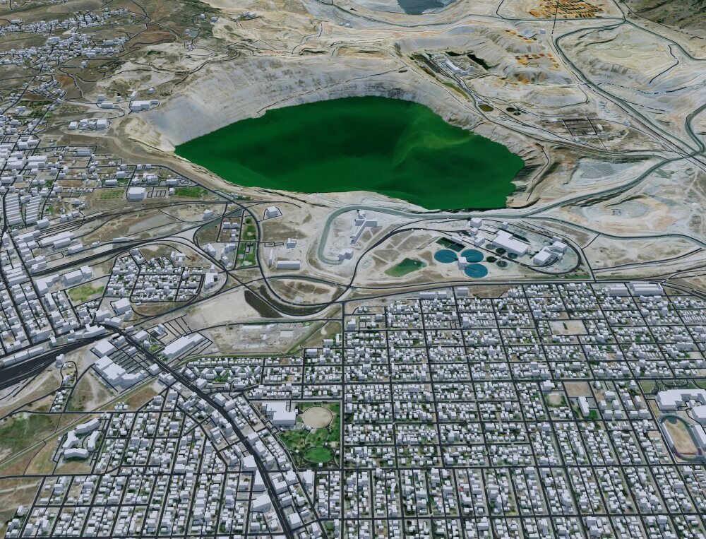 Opencast Mine Silver Bow Creek – Butte Montana Usa 3D model - Download ...