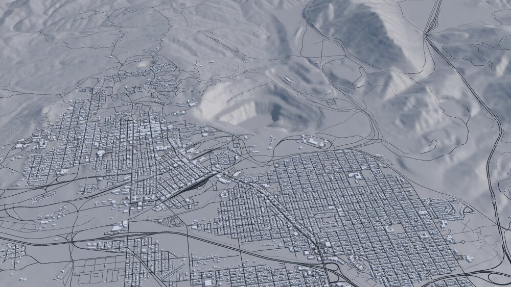 Opencast Mine Silver Bow Creek – Butte Montana Usa 3D model - Download ...