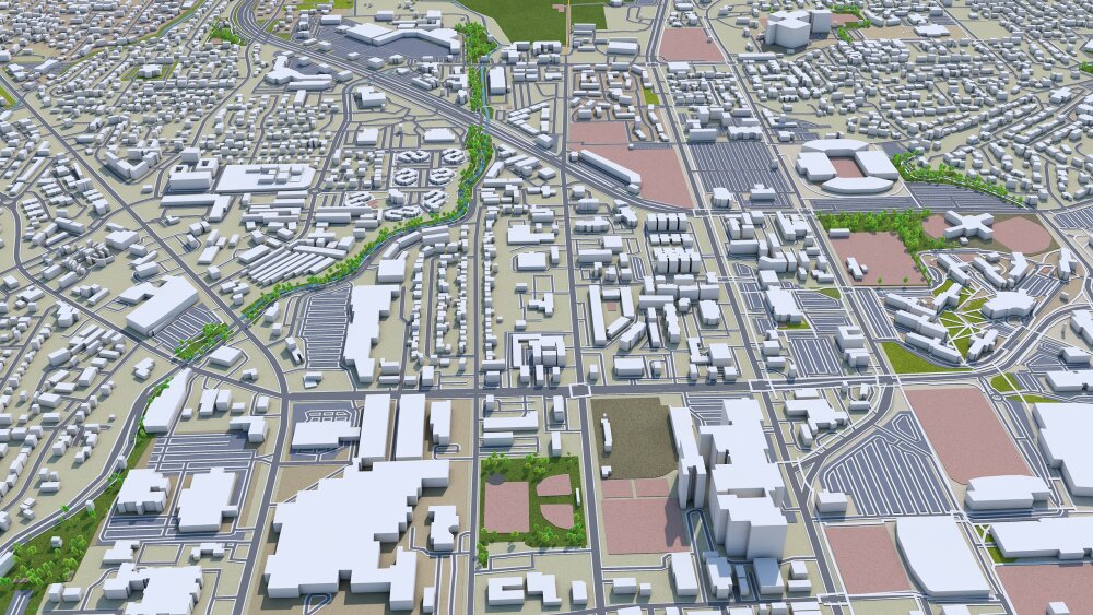 Orem Utah Usa 20km 3D model - Download City on 3DModels.org