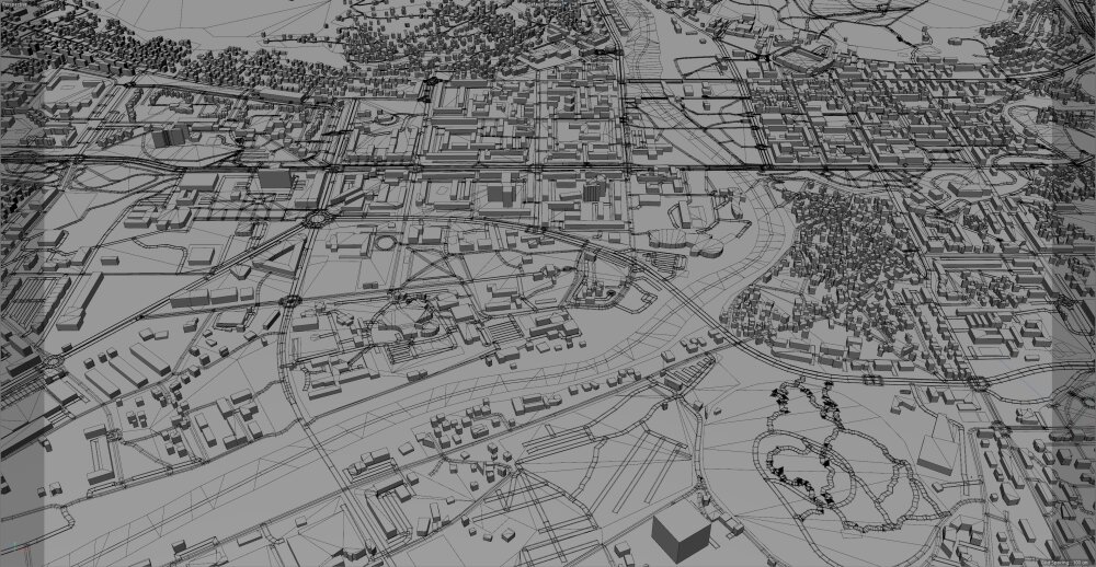 Podgorica Montenegro 30km AI 3D model - Download City on 3DModels.org