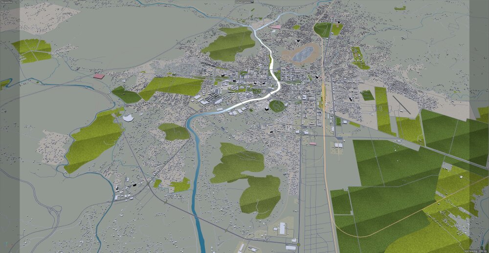 Podgorica Montenegro 30km AI 3D model - Download City on 3DModels.org