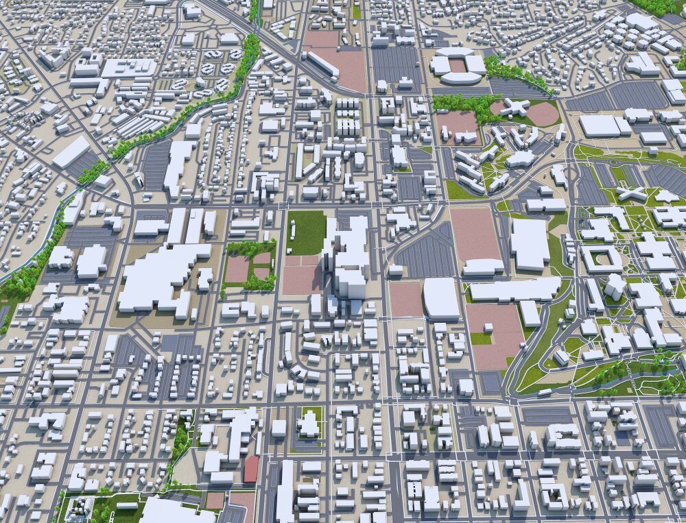 Provo Utah Usa 30km Modelo 3D - Descargar Ciudad on 3DModels.org