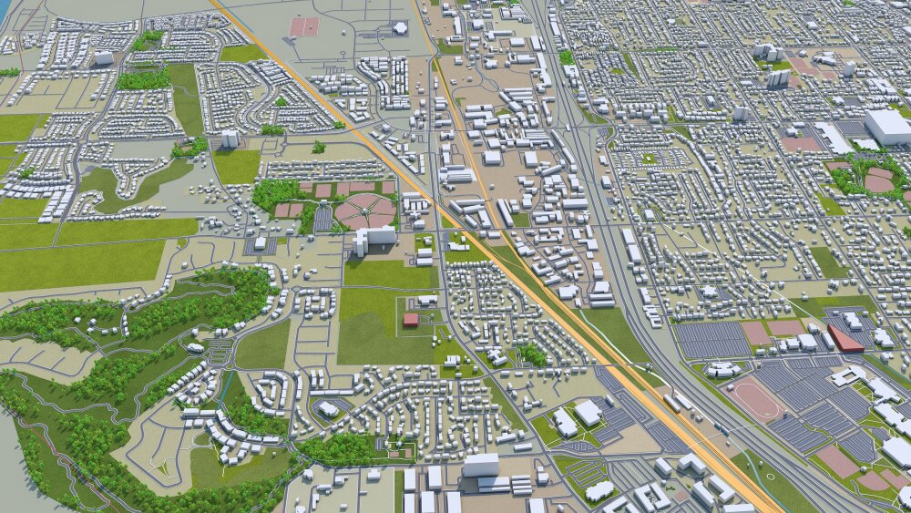 Provo Utah Usa 30km Modelo 3D - Descargar Ciudad on 3DModels.org