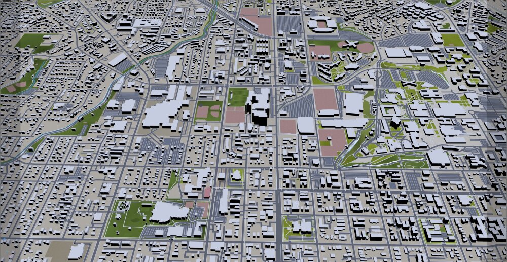 Provo Utah Usa 30km Modelo 3D - Descargar Ciudad on 3DModels.org