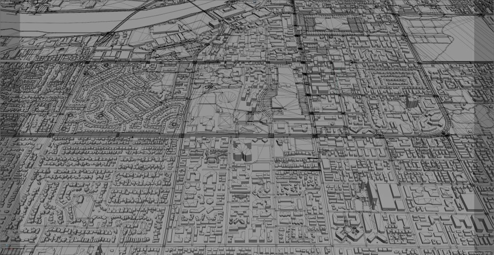 Richmond British Columbia Canada 45km 3D 모델 - 다운로드 도시 건 on 3DModels.org