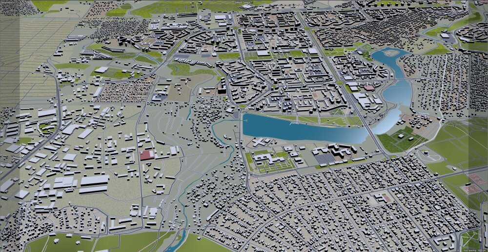 Rostov-on-don Russia 60km 3D model - Download City on 3DModels.org