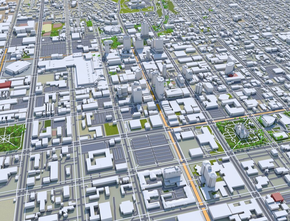 Salt Lake City Utah Usa 60km Modelo 3D - Descargar Ciudad on 3DModels.org