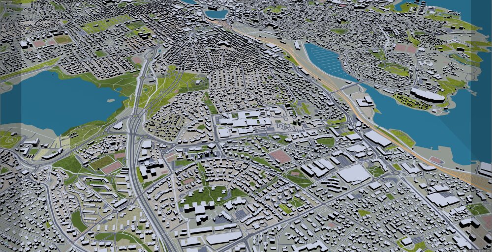 Stavanger Norway 30km 3D model - Download City on 3DModels.org