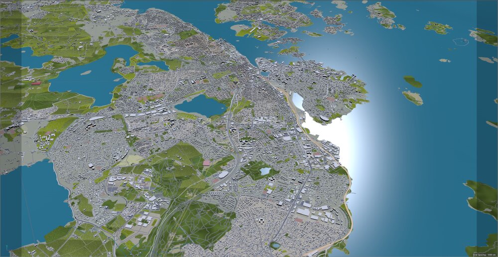 Stavanger Norway 30km 3D model - Download City on 3DModels.org