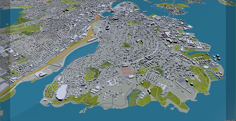 Stavanger Norway 30km 3D model - Download City on 3DModels.org