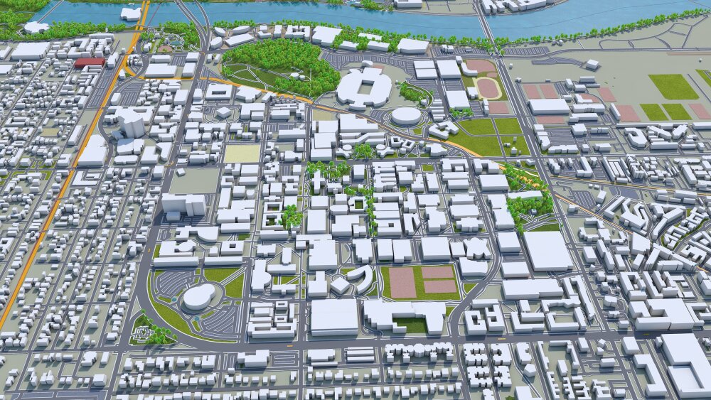 Tempe Arizona Usa 20km 3D model - Download City on 3DModels.org