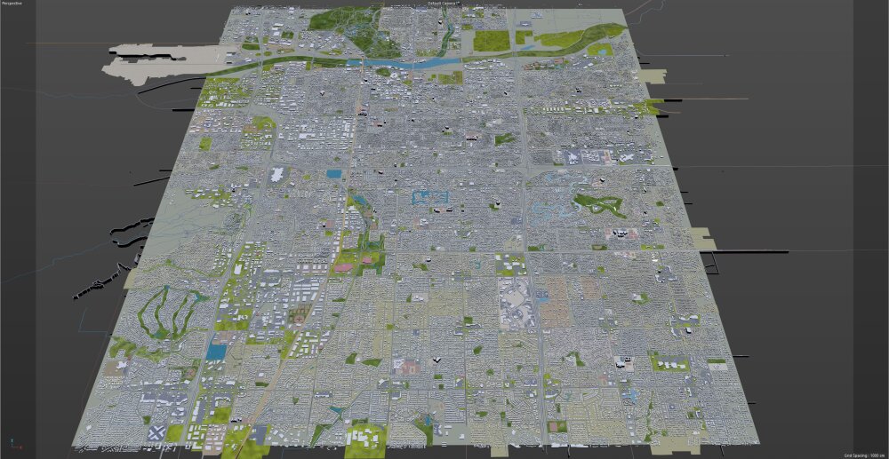 Tempe Arizona Usa 20km 3D model - Download City on 3DModels.org