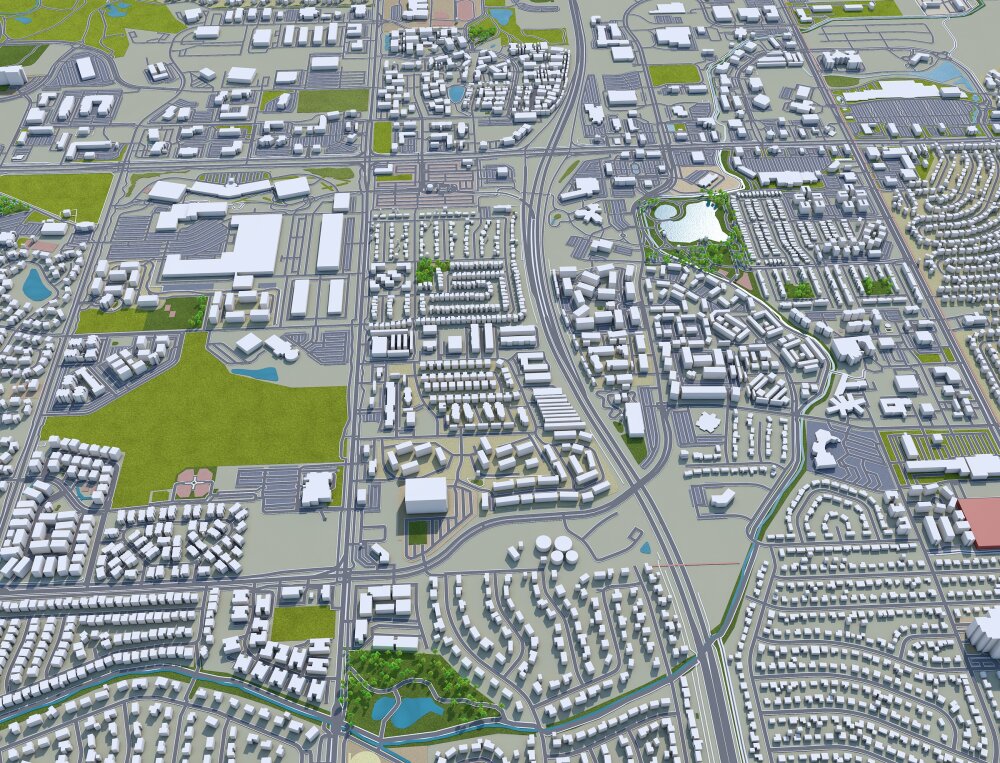Thornton Colorado Usa 30km 3D model - Download City on 3DModels.org