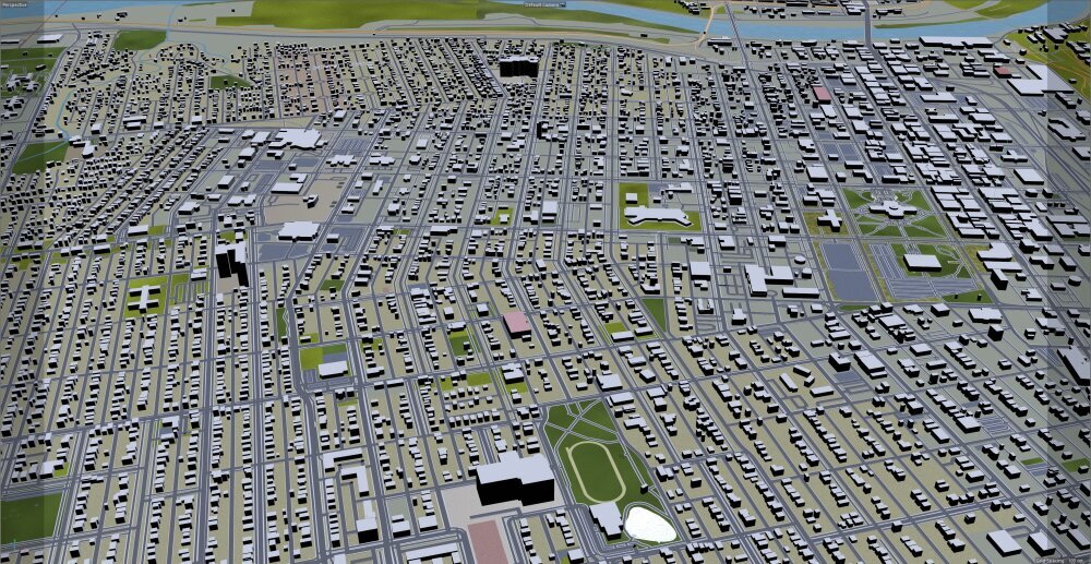 Topeka Kansas Usa 30km 3D model - Download City on 3DModels.org
