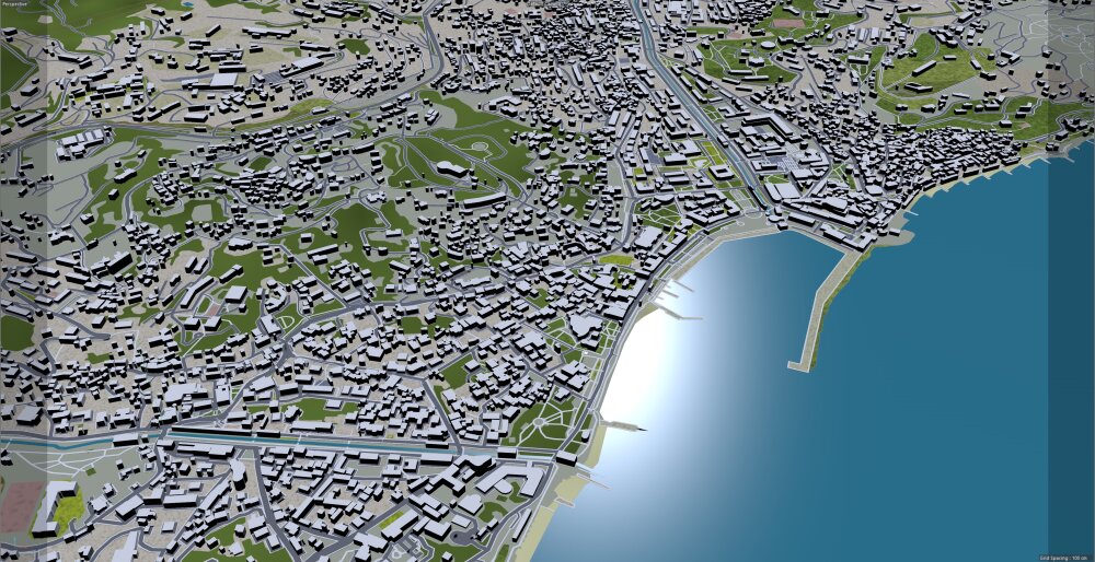 Yalta Crimean Peninsula 30km 3D model - Download City on 3DModels.org