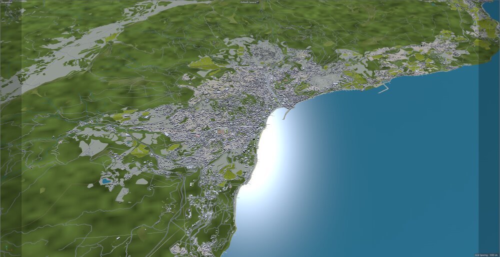 Yalta Crimean Peninsula 30km 3D model - Download City on 3DModels.org