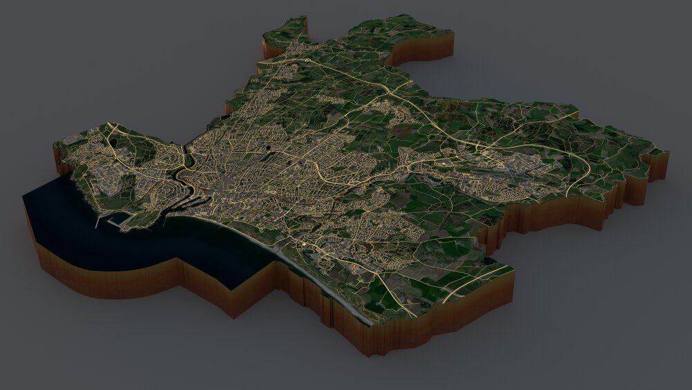 Aberdeen Terrain City 3D model - Download City on 3DModels.org