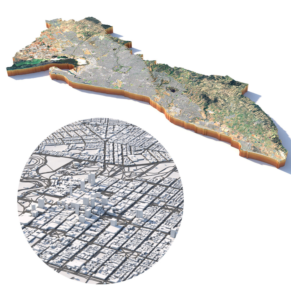 Adelaide City in Australia 3D model - Download City on 3DModels.org