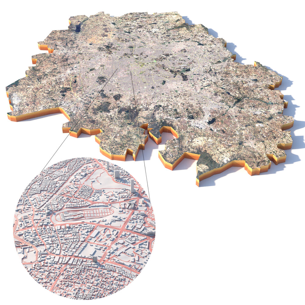 Bangalore Bengaluru in India 3D model - Download City on 3DModels.org
