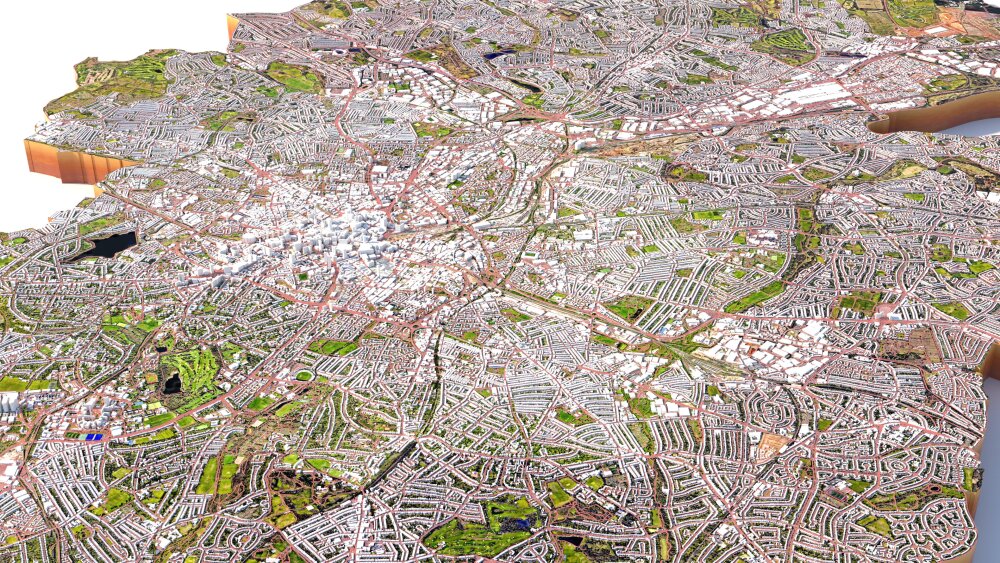 Birmingham City in United Kingdom 3D model - Download City on 3DModels.org