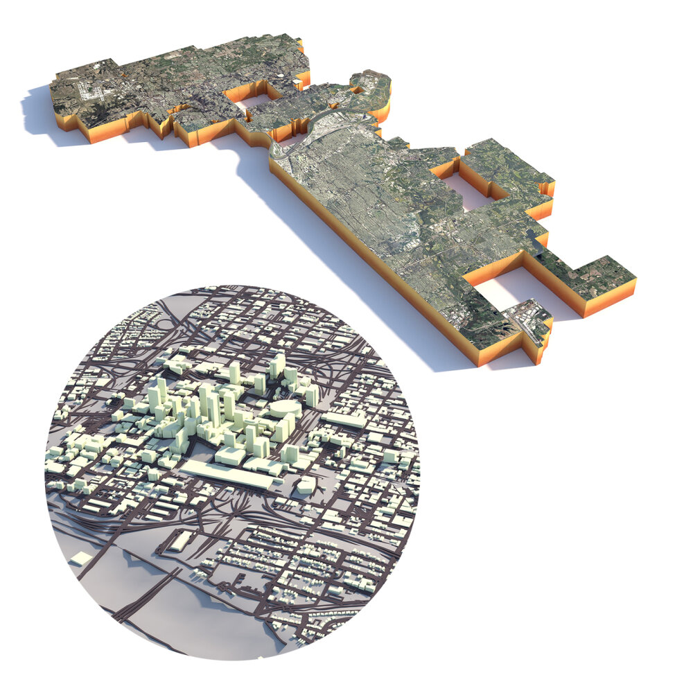 Kansas City in Missouri Usa 3D model - Download City on 3DModels.org