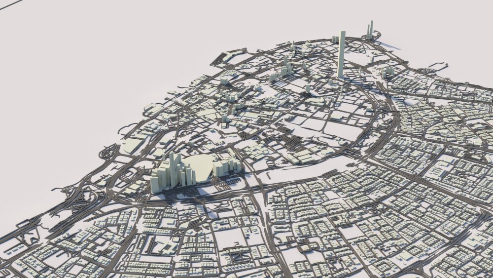 Kuwait 3D model - Download City on 3DModels.org