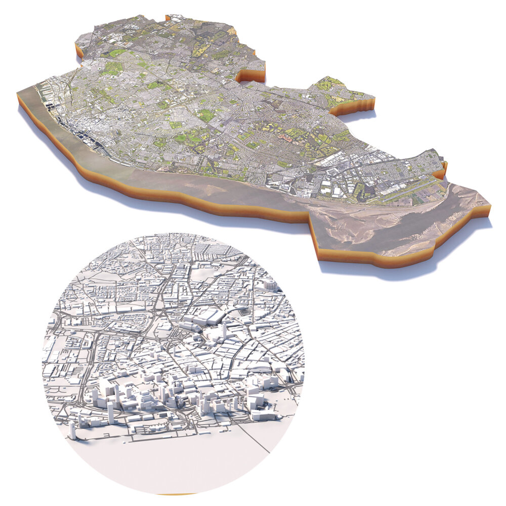 Liverpool City United Kingdom 3D model - Download City on 3DModels.org