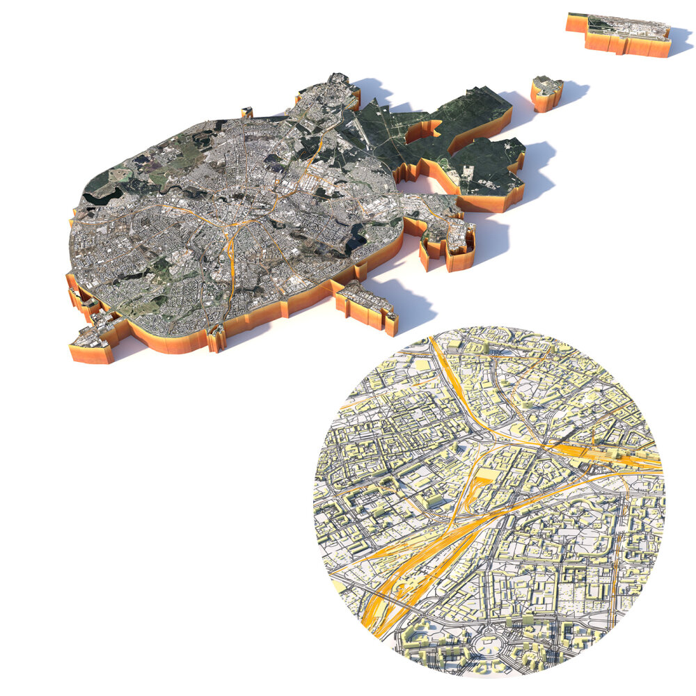 Minsk City Belarus 3D model - Download City on 3DModels.org