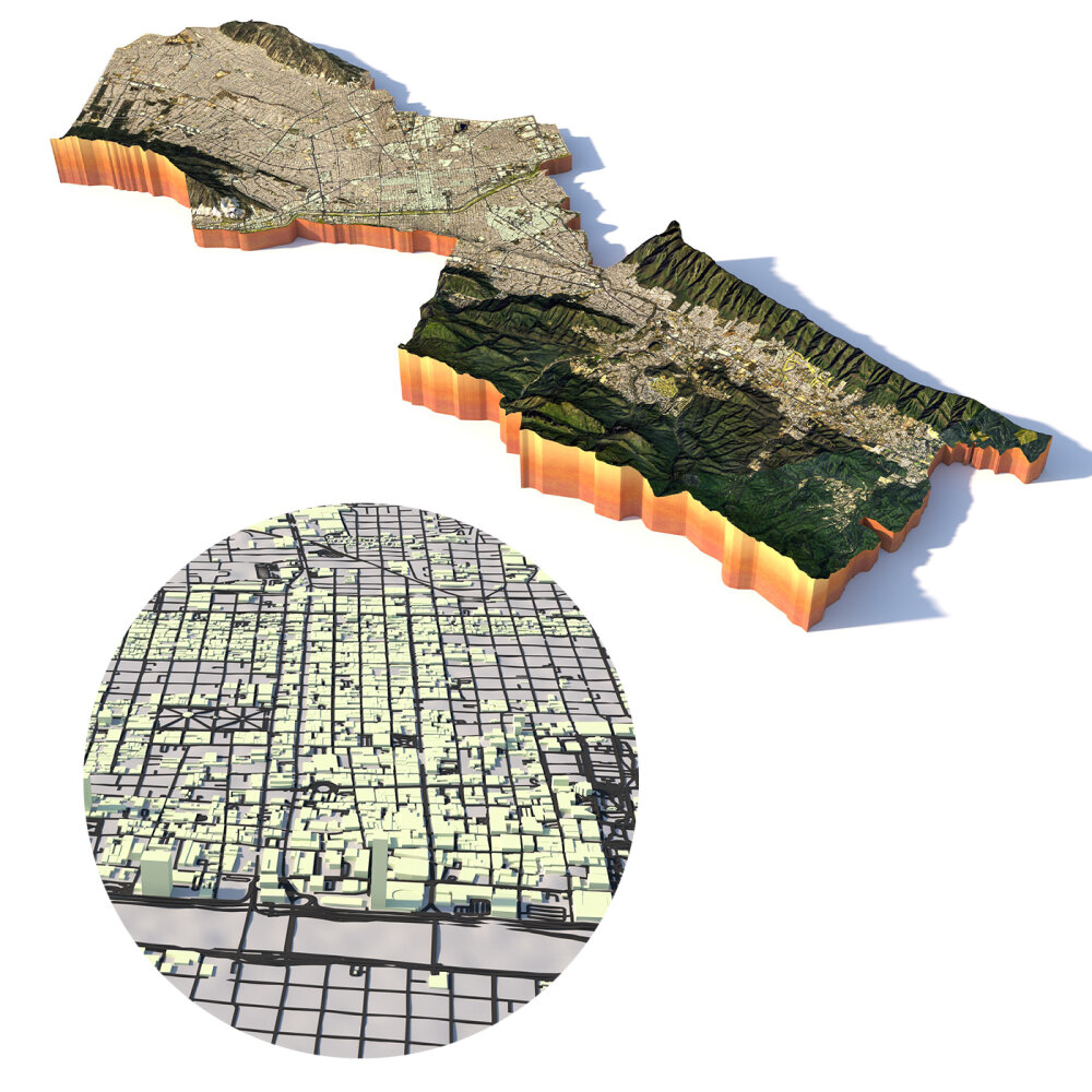 Ciudad de Monterrey México Modelo 3D - Descargar Ciudad on 3DModels.org
