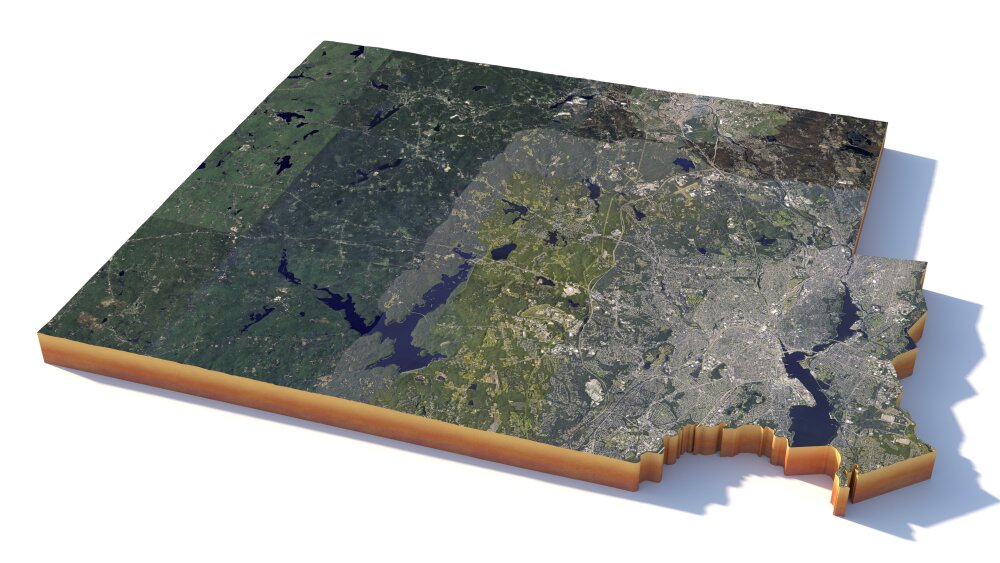 Providence and Pawtucket Rhode Island Usa 3D model - Download City on ...