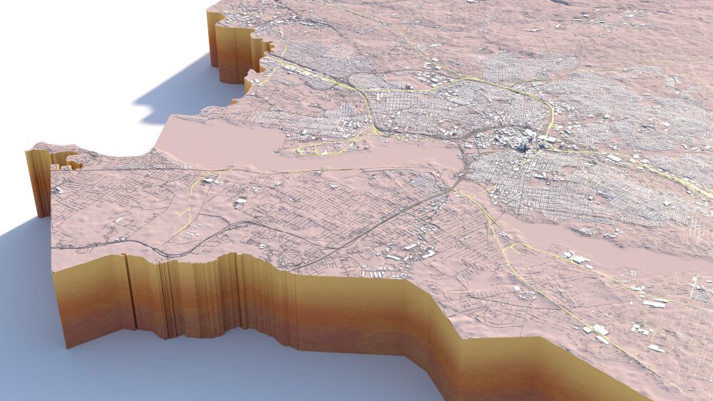 Providence and Pawtucket Rhode Island Usa 3D model - Download City on ...