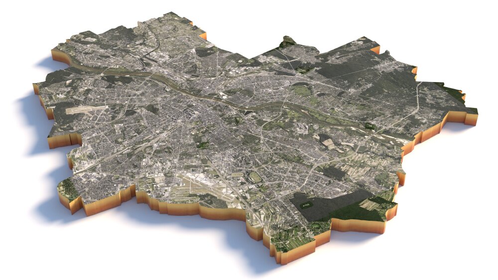 Ciudad de Varsovia en Polonia Modelo 3D - Descargar Ciudad on 3DModels.org