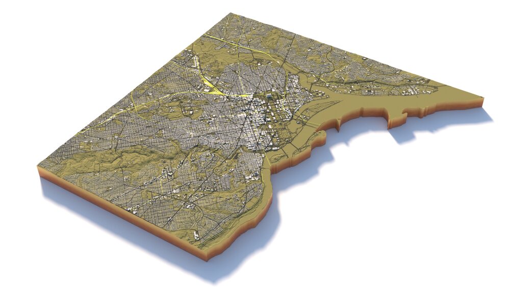 Washington DC Usa 3D model - Download City on 3DModels.org
