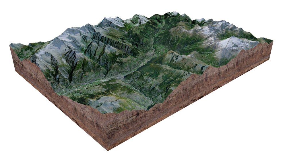 Brig Alps Switzerland 3D model - Download Landscapes on 3DModels.org
