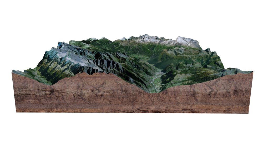 Brig Alps Switzerland 3D model - Download Landscapes on 3DModels.org