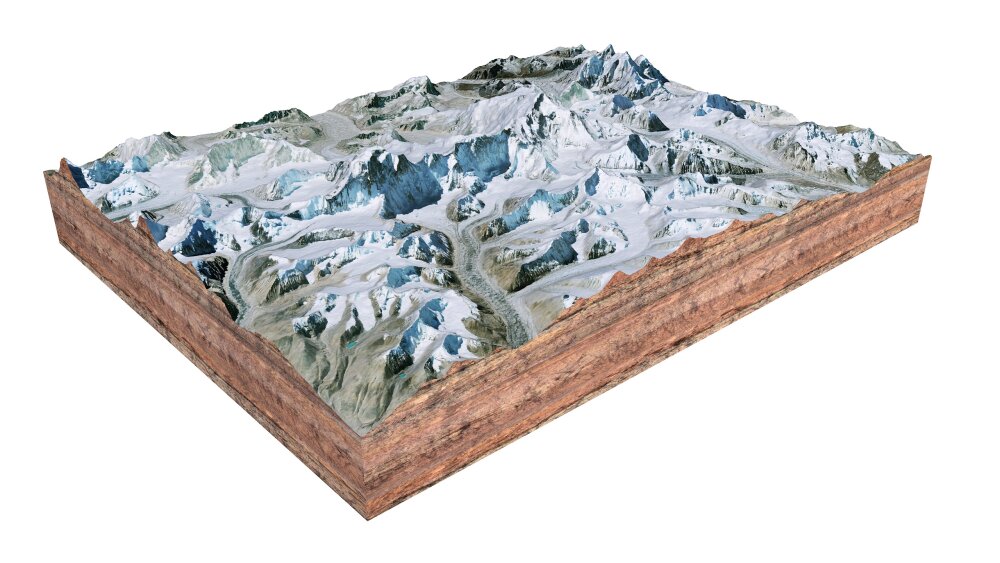 Cho Oyu Mountain Nepal China 3D model - Download Landscapes on 3DModels.org