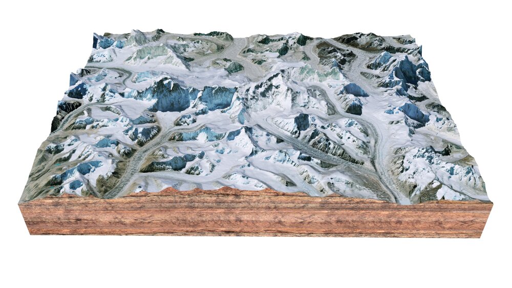 Cho Oyu Mountain Nepal China 3D model - Download Landscapes on 3DModels.org