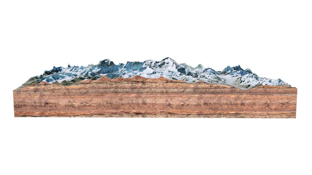 Cho Oyu Mountain Nepal China 3D model - Download Landscapes on 3DModels.org