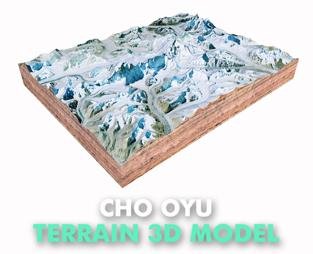 Cho Oyu Mountain Nepal China 3D model - Download Landscapes on 3DModels.org