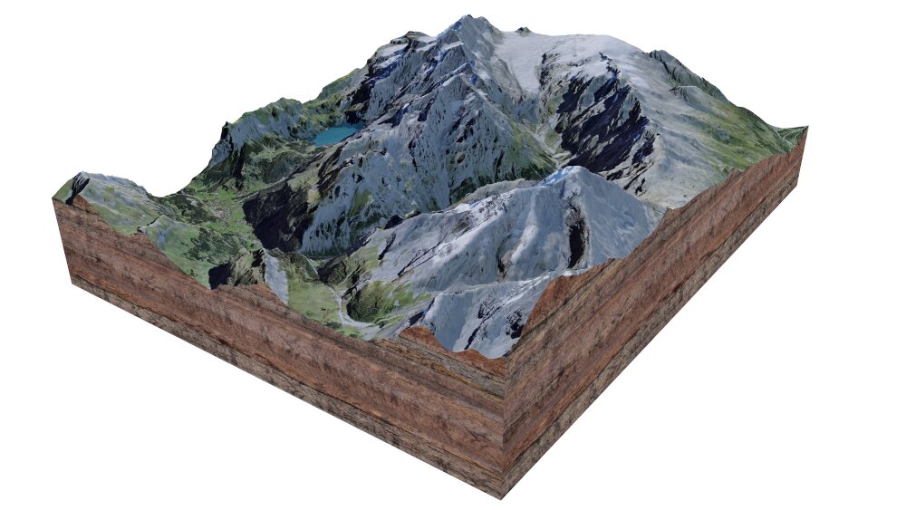 Doldenhorn Alps Switzerland 3D model - Download Landscapes on 3DModels.org