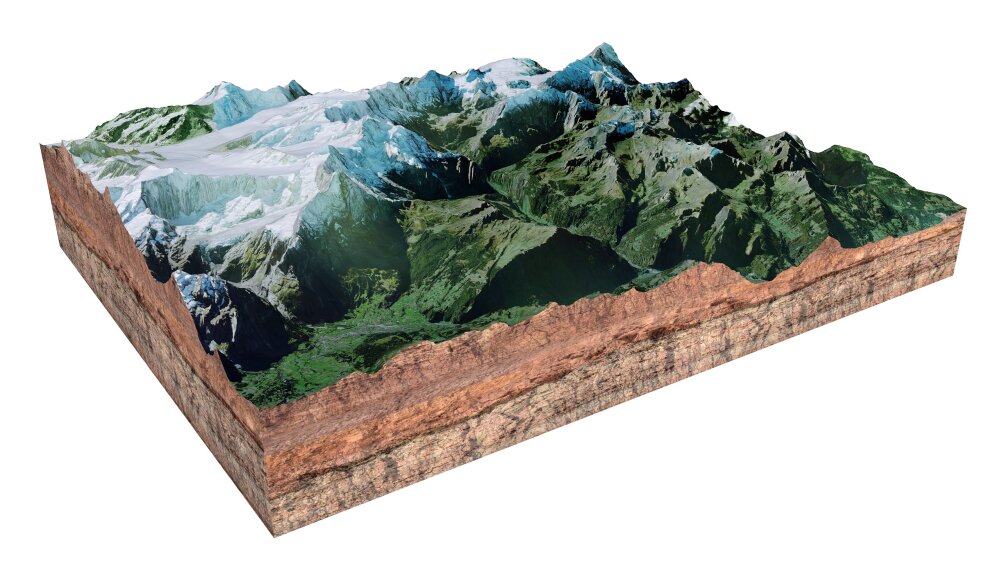 Lauterbrunnen Alps Switzerland 3D model - Download Landscapes on ...
