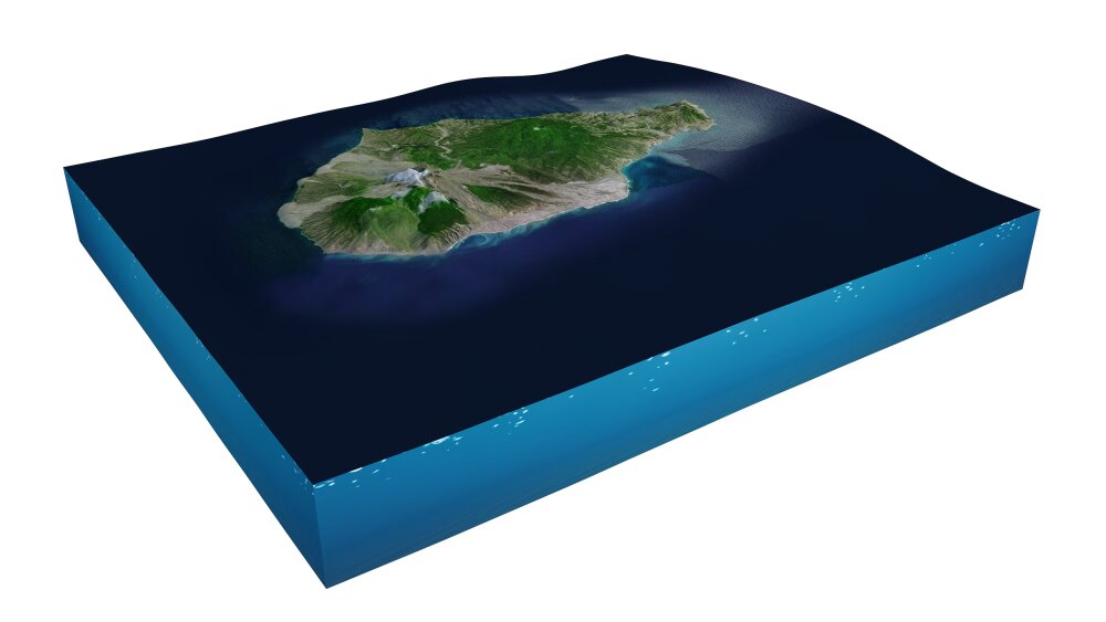 Montserrat Island 3D model - Download Landscapes on 3DModels.org
