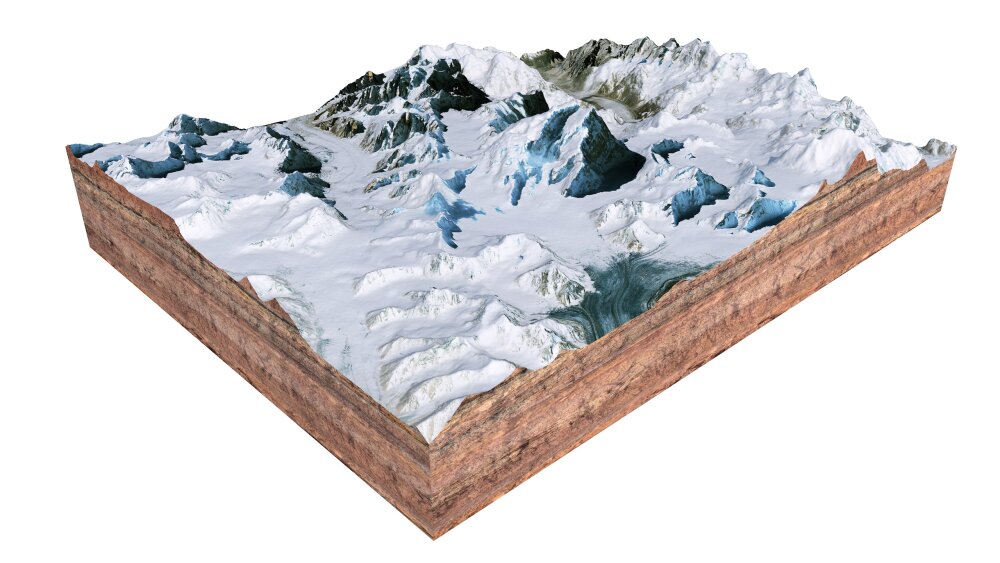 Saltoro Kangri Mountain Pakistan 3D模型 - 下载 景观 on 3DModels.org